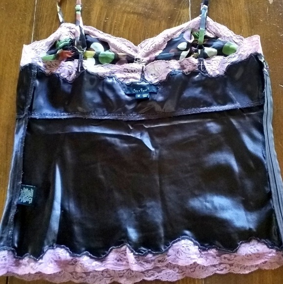 ECI | Tops | Chocolate Brown Eci Tank Wmulticolor Polka Dots | Poshmark