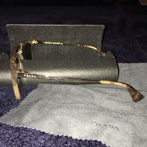 Prada | Accessories | Prada Tortoiseshell And Metal Aviator Sunglasses ...