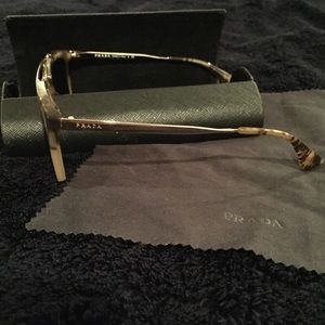 Prada | Accessories | Prada Tortoiseshell And Metal Aviator Sunglasses ...