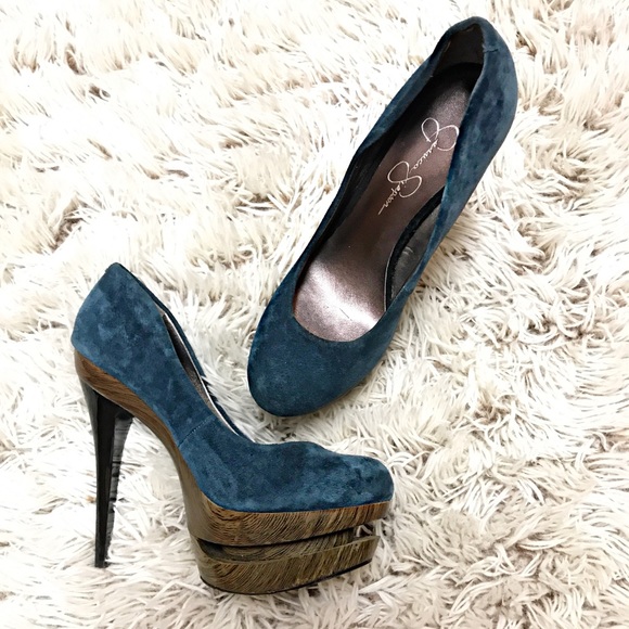 Jessica Simpson | Shoes | Jessica Simpson Colie Estate Blue Platform ...