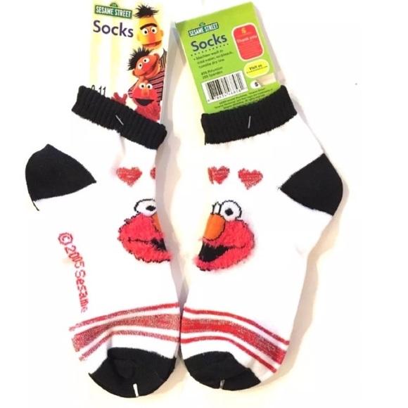 Sesame Street | Accessories | Sesame Street Elmo Fluffy Face Ankle ...
