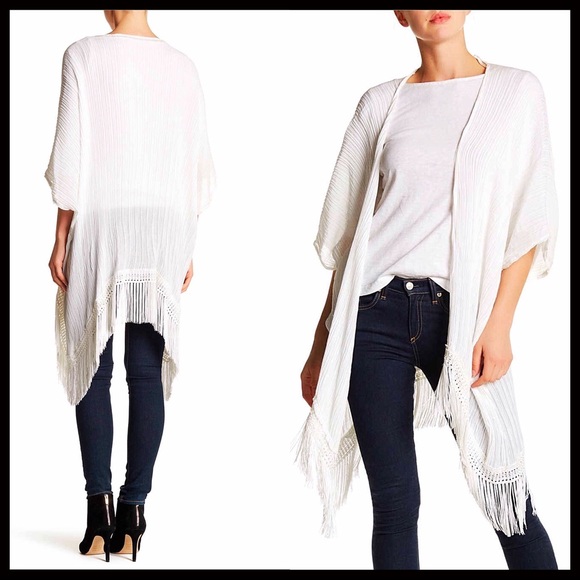 Sweaters | White Long Duster Swing Ruana Cardi | Poshmark
