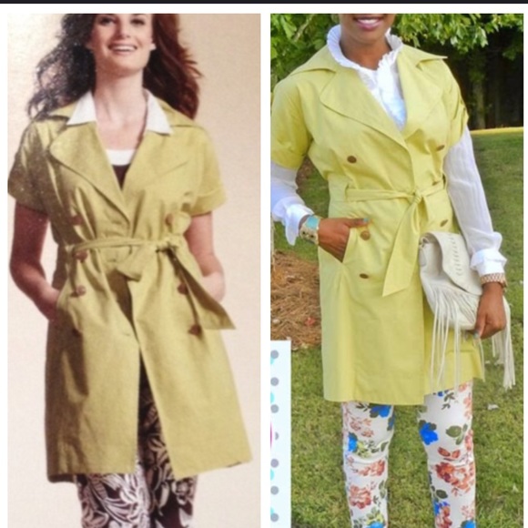 CAbi | Jackets & Coats | Cabi Mustard Yellow Trench Coat Or Dress ...