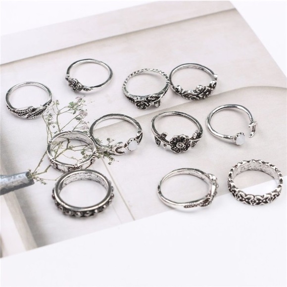 Jewelry | 11pcs Silver Midi Rings | Poshmark