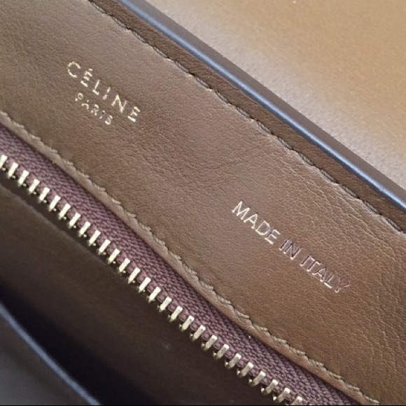 Celine | Bags | Celine Tri Color Black Suede Tan And White Leather ...