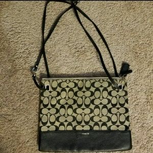 Coach | Bags | Coach Crossbody Signature And Leather Bag | Poshmark