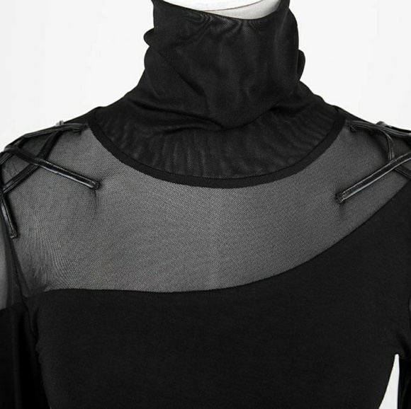 Punk Rave | Tops | Nwt Longsleeve Mesh Sheer Punk Rave Shirt Gothic ...