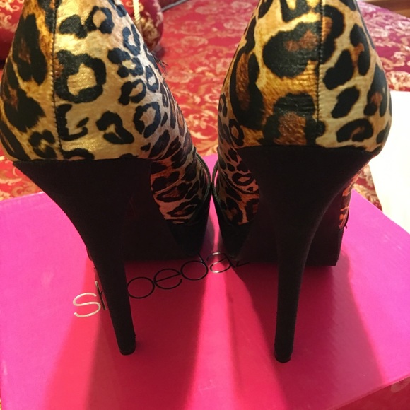 Shoes | Sexy Leopard Black Heel | Poshmark