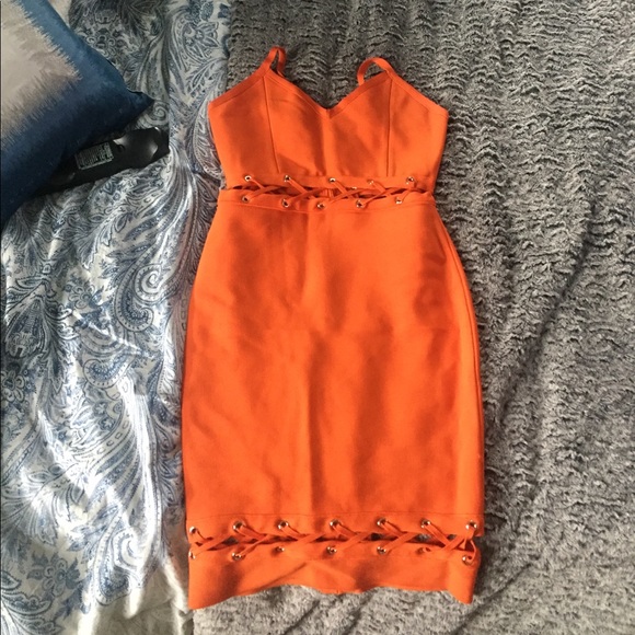 Hot Miami Styles | Dresses | Hot Miami Styles Orange Dress | Poshmark
