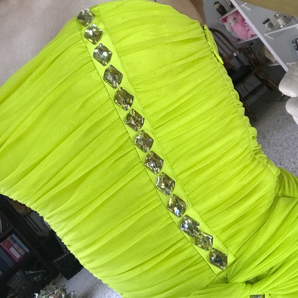 bebe | Dresses | Bebe Yellow Cocktail Dress | Poshmark
