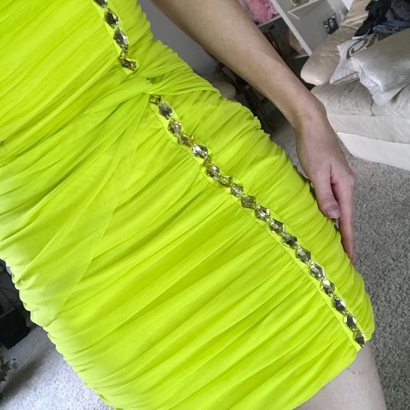 bebe | Dresses | Bebe Yellow Cocktail Dress | Poshmark
