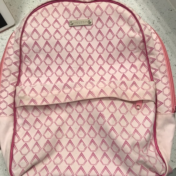 Volcom | Bags | Baby Pink Volcom Backpack | Poshmark