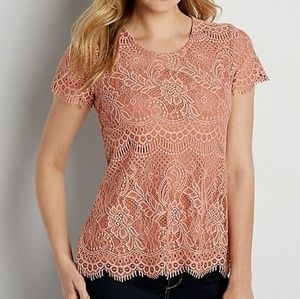 Maurices | Tops | Nwt Gorgeous Lace Tee With Scalloped Hem | Poshmark