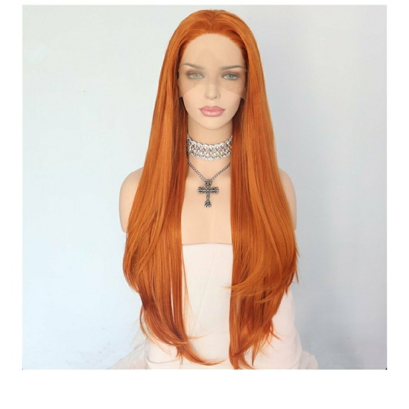 Accessories | Orange Red Beauty Lacefront Wig 2226 Inches | Poshmark