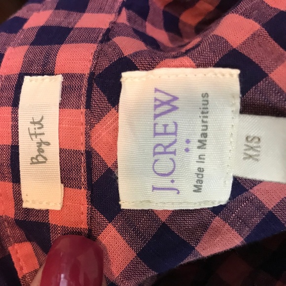 J. Crew | Tops | J Crew Boy Fit Plaid Blouse | Poshmark