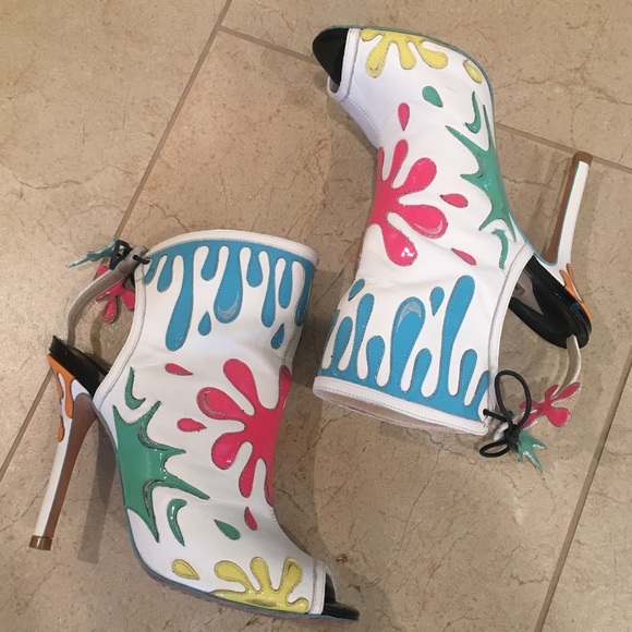 Sophia Webster | Shoes | Sophia Webster Arty Party Paint Splatter ...