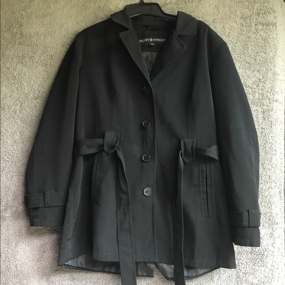 fleet street | Jackets & Coats | Size Pl Black Coat | Poshmark