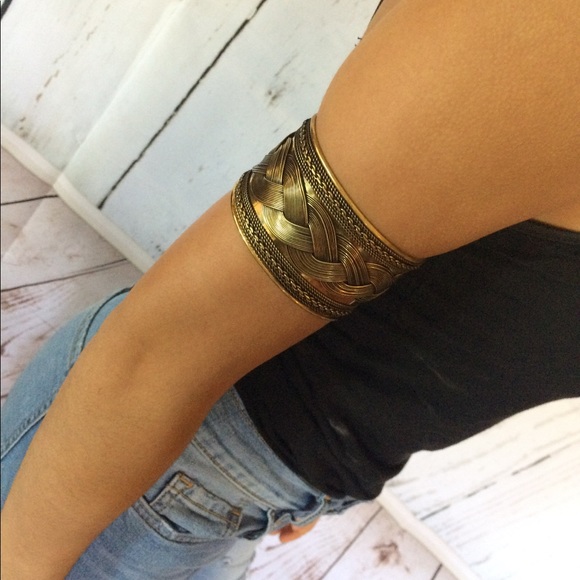 Jewelry | 18k Gold Plated Brass Arm Cuff | Poshmark