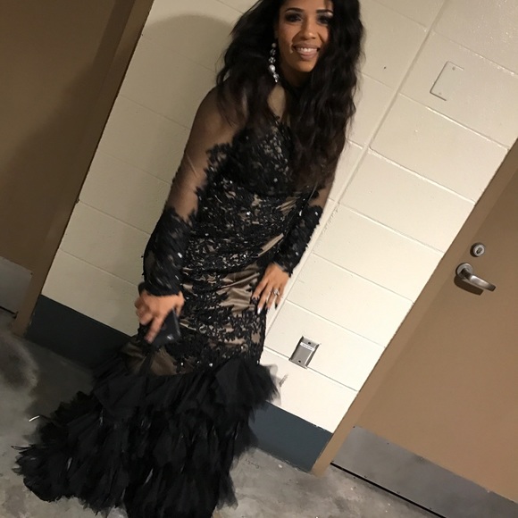 Dresses | Formal Feather Bottom Mermaid Gown | Poshmark