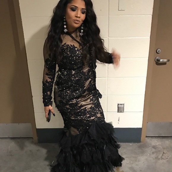 Dresses | Formal Feather Bottom Mermaid Gown | Poshmark