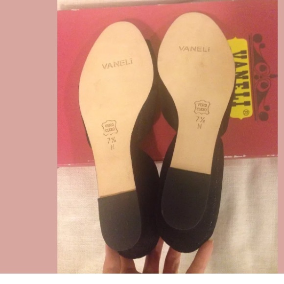 Vaneli | Shoes | Vaneli Black Suede Shimmer Wedge Pump 75 N Heel | Poshmark