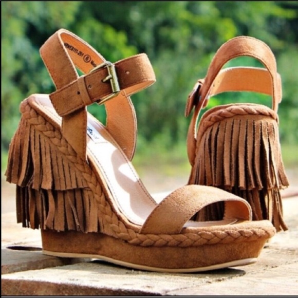 Buckle | Shoes | Boho Chic Braided Fringe Wedge | Poshmark