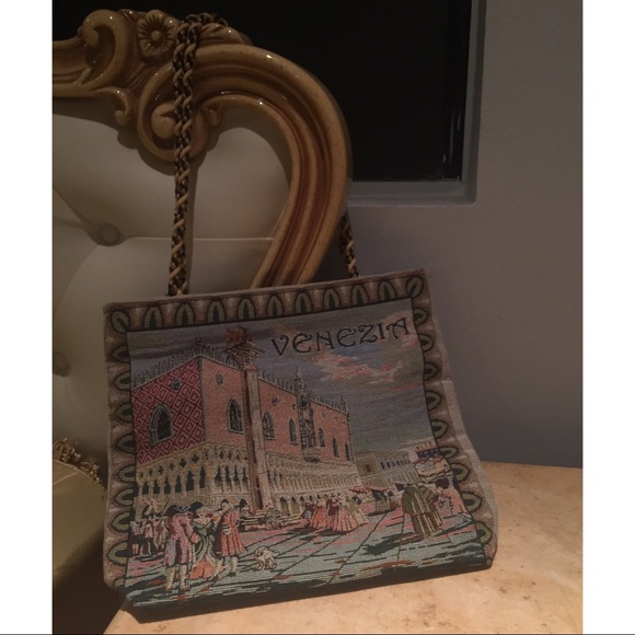 Bags | Tapestry Tote Venice Scene | Poshmark