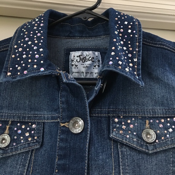 Justice | Jackets & Coats | Nwot Childs Vest With Bling Size 214girls ...
