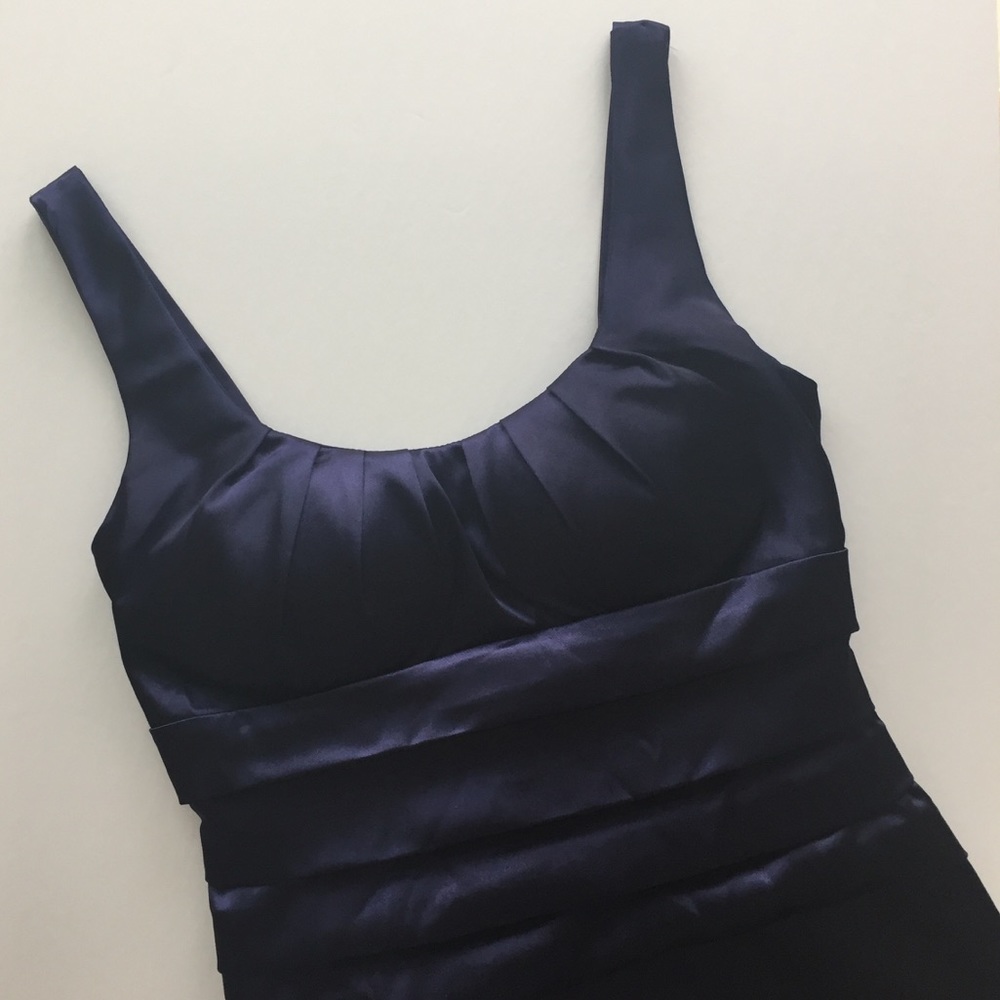 Windsor Indigo Satin Cocktail Dress - Gem