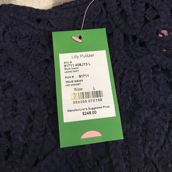 Lilly Pulitzer | Dresses | Nwt Lilly Pulitzer Jaimie Shift Knit Crochet ...