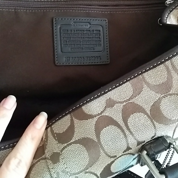 Coach | Bags | Cloth And Leather Brown Coach Bag | Poshmark