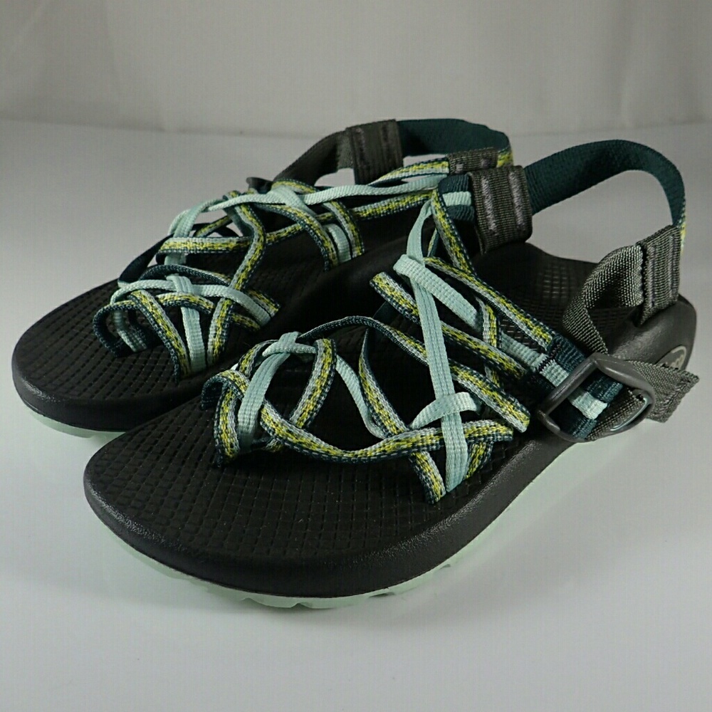 Chaco Green Strappy Sandals 5 - New - Gem