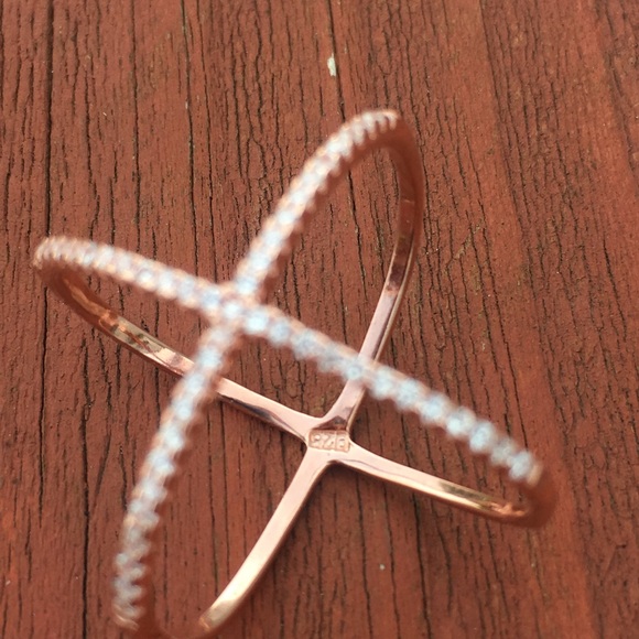 Jewelry | Diamond X 18k Rose Gold Criss Cross Ring | Poshmark