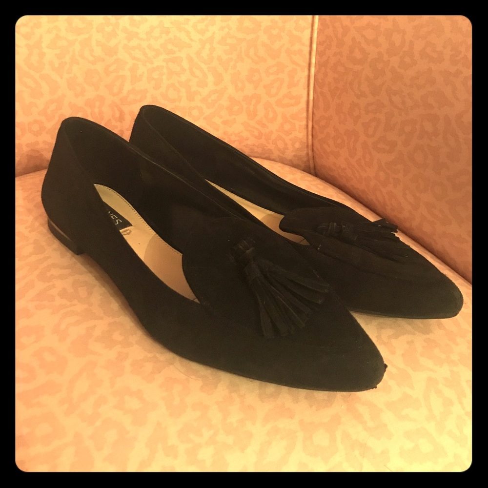 Jones New York Black Suede Smoking Flats - Gem