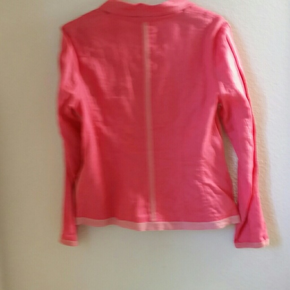 Robert Kitchen | Jackets & Coats | Coral Linen Jacket | Poshmark