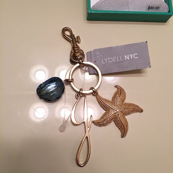 Jewelry | New Swarovski Crystal Starfish Letter J Keychain | Poshmark