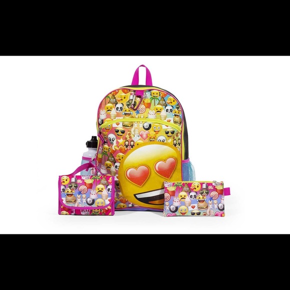 Accessories | Emoji Kids Backpack With Lunch Box | Poshmark