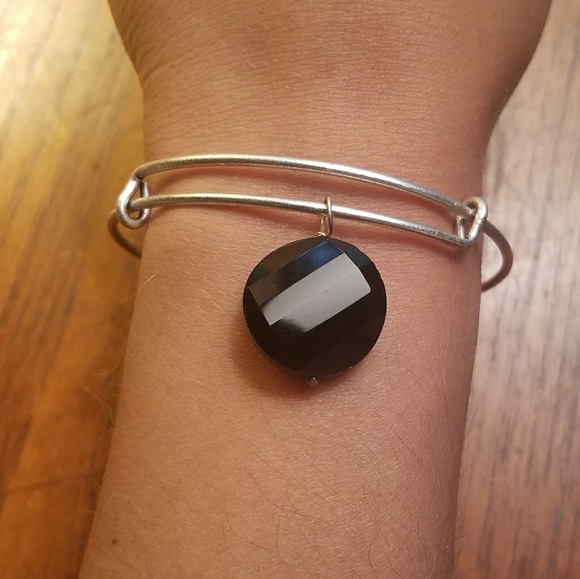 Alex and Ani | Jewelry | Rare Alex Ani Black Stone Bangle | Poshmark