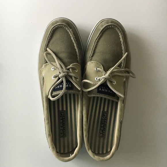 Sperry | Shoes | Olive Green Sperry Topsiders | Poshmark