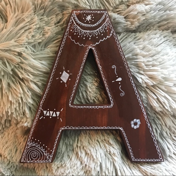 Urban Outfitters | Other | Custom Wooden Henna Letter Made To Order ...