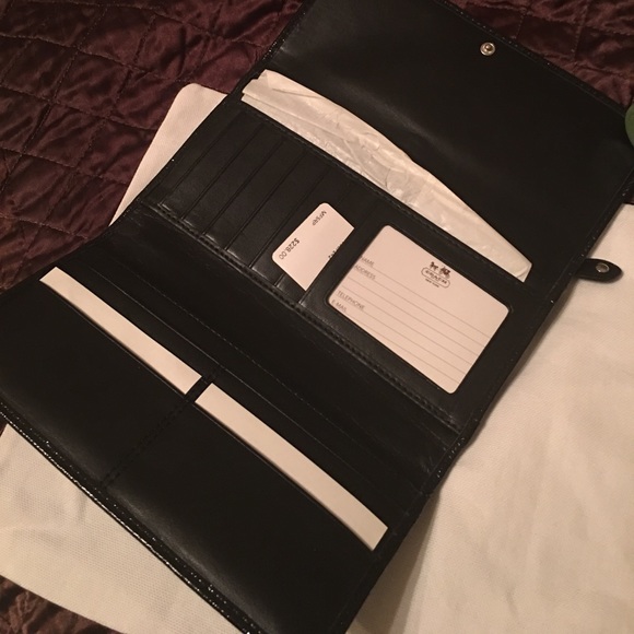Coach | Accessories | Coach Clutch Wallet Trifold New With Tags Logos ...