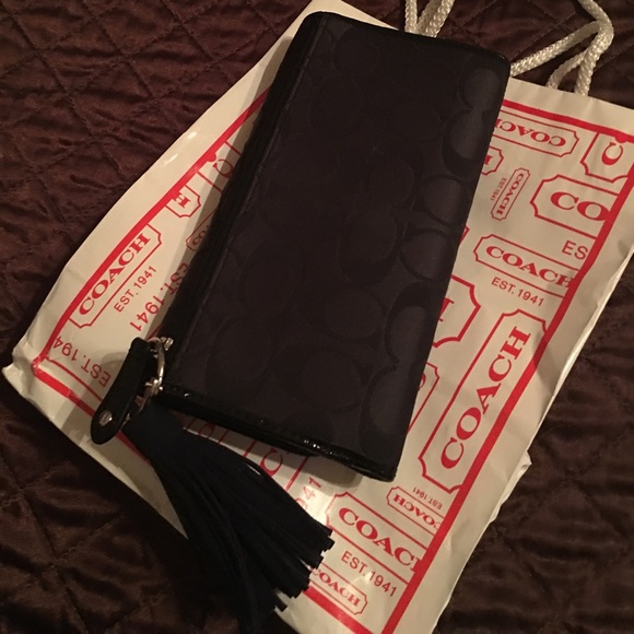 Coach | Accessories | Coach Clutch Wallet Trifold New With Tags Logos ...