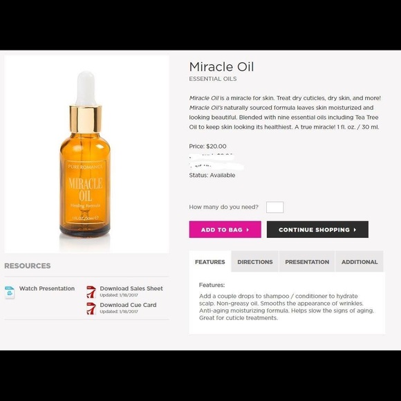 Pure Romance | Other | Pure Romance Miracle Oil | Poshmark