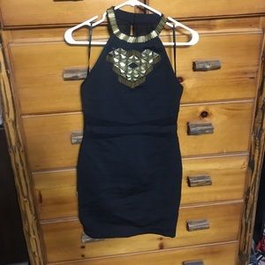 Forever 21 | Dresses | Bejeweled Mini Dress With Mesh Panels | Poshmark