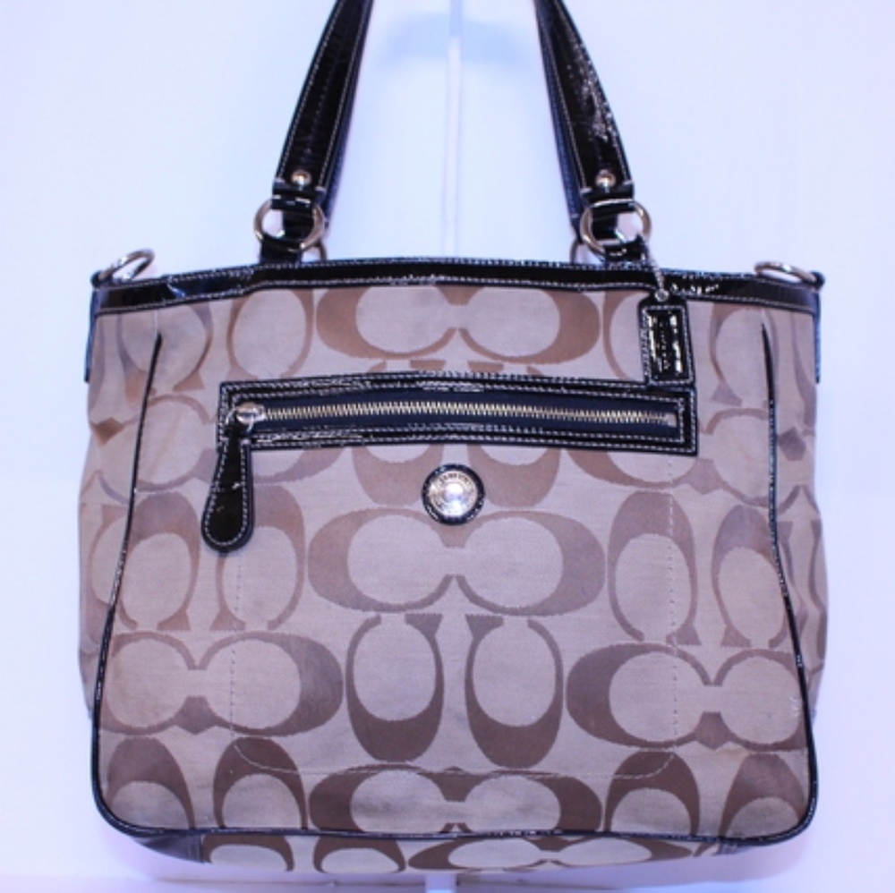 Rare Coach Laura Signature Large Tote Purse - Gem