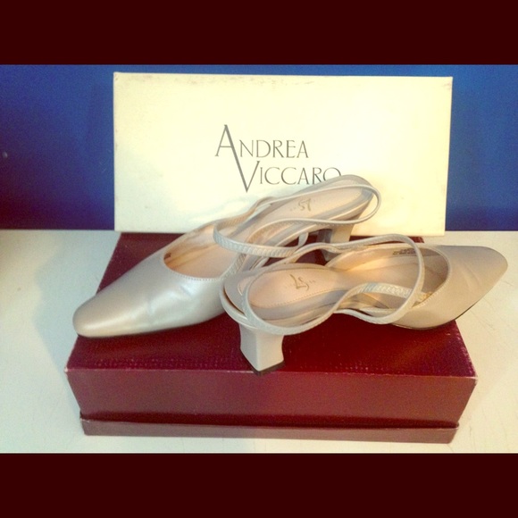 Shoes | Andrea Vicaro Sz 6 Shimmer Beige | Poshmark