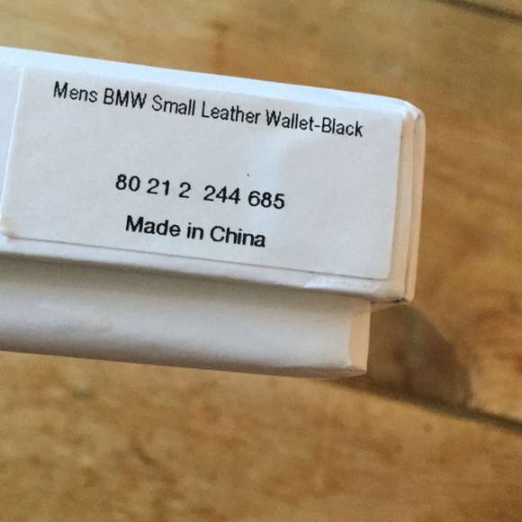 BMW | Accessories | Mens Bmw Small Leather Walletblack | Poshmark