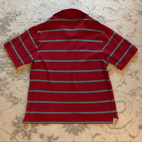 Izod | Shirts | Red Blue Striped Mens Izod Polo Shirt | Poshmark