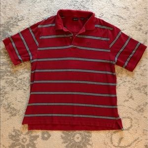 Izod | Shirts | Red Blue Striped Mens Izod Polo Shirt | Poshmark