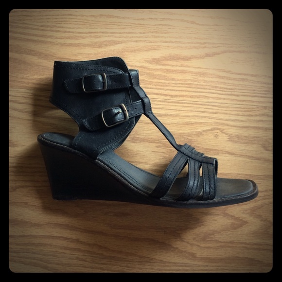 next | Shoes | Next Black Wedge Sandals Gladiator Sandals | Poshmark
